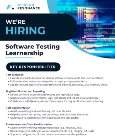 African Resonance Software Testing Learnership 2025: Applicants with ...