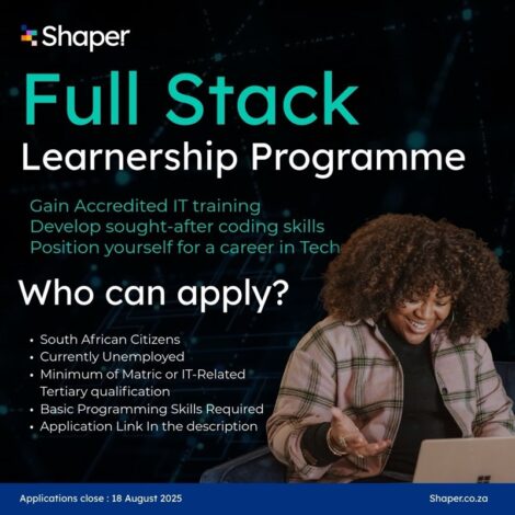 Shaper Full Stack Learnership 2025-2026: Welcoming Unemployed ...